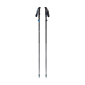 Black Diamond Distance FlickLock Z Folding Trekking Poles, Pewter, 140 cm