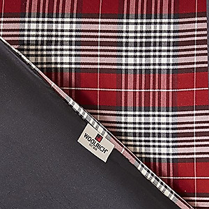 Woolrich Rustic Lodge Cabin Comforter Set- Down Alternative Warm Bedding and Matching Shams King Williamsport, Red Plaid, 4 Piece