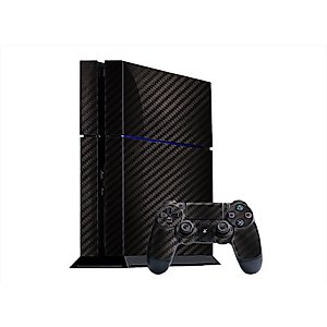 Carbon Fiber - Vinyl Decal Mod Skin Kit by System Skins - Compatible with Sony PlayStation 4 (PS4)