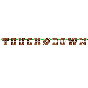 4 Pack Football Touchdown Table Cover Includes 1 Touchdown Banner Games, Playoffs, Birthdays, Tailgate, Baby Shower, Football Theme Party Supplies