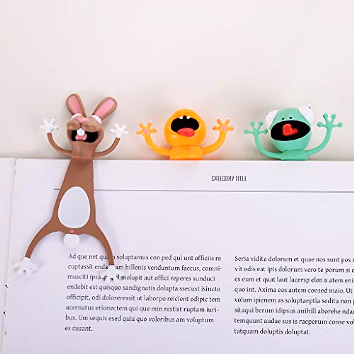 Cute Book Marks, Funny 3D Animal Bookmark Reading Gift Stationery Gift for Kids Student
