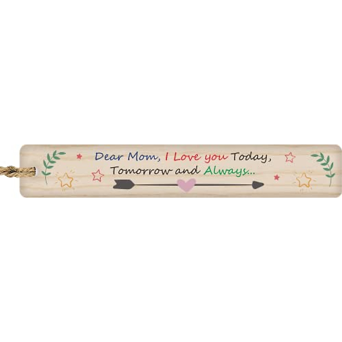 Wooden & Antique - Dear Mom, I Love You Today, Tomorrow and Always. Wooden Bookmarks, Custom Wooded Signed Bookmarks for Women, Book Markers for Men, Bookmarks for Book Lovers.…