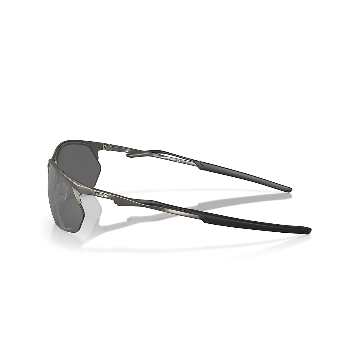 Oakley Men's OO4145 Wire Tap 2.0 Rectangular Sunglasses, Matte Gunmetal/Prizm Black, 60 mm