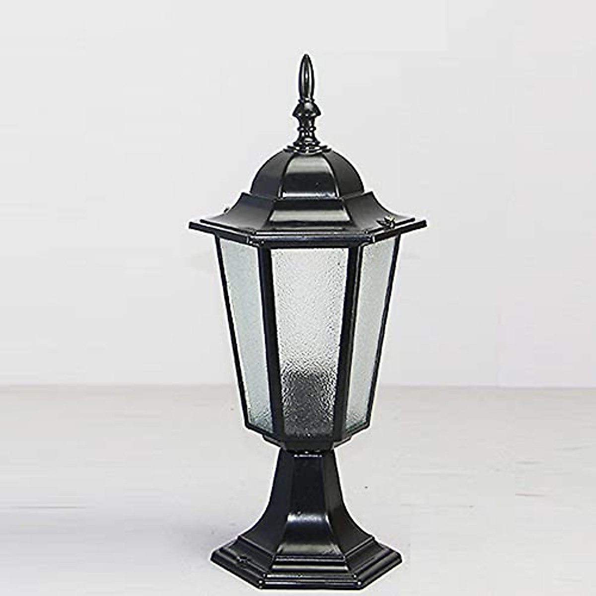 Retro Post Light Aluminum Garden Pillar Lamp Outdoor Lighting Column Lamp Waterproof IP65 Street Light Glass Lantern Gate Stigma Light Courtyard Landscape Light Fence Lawn Porch Deck Garage