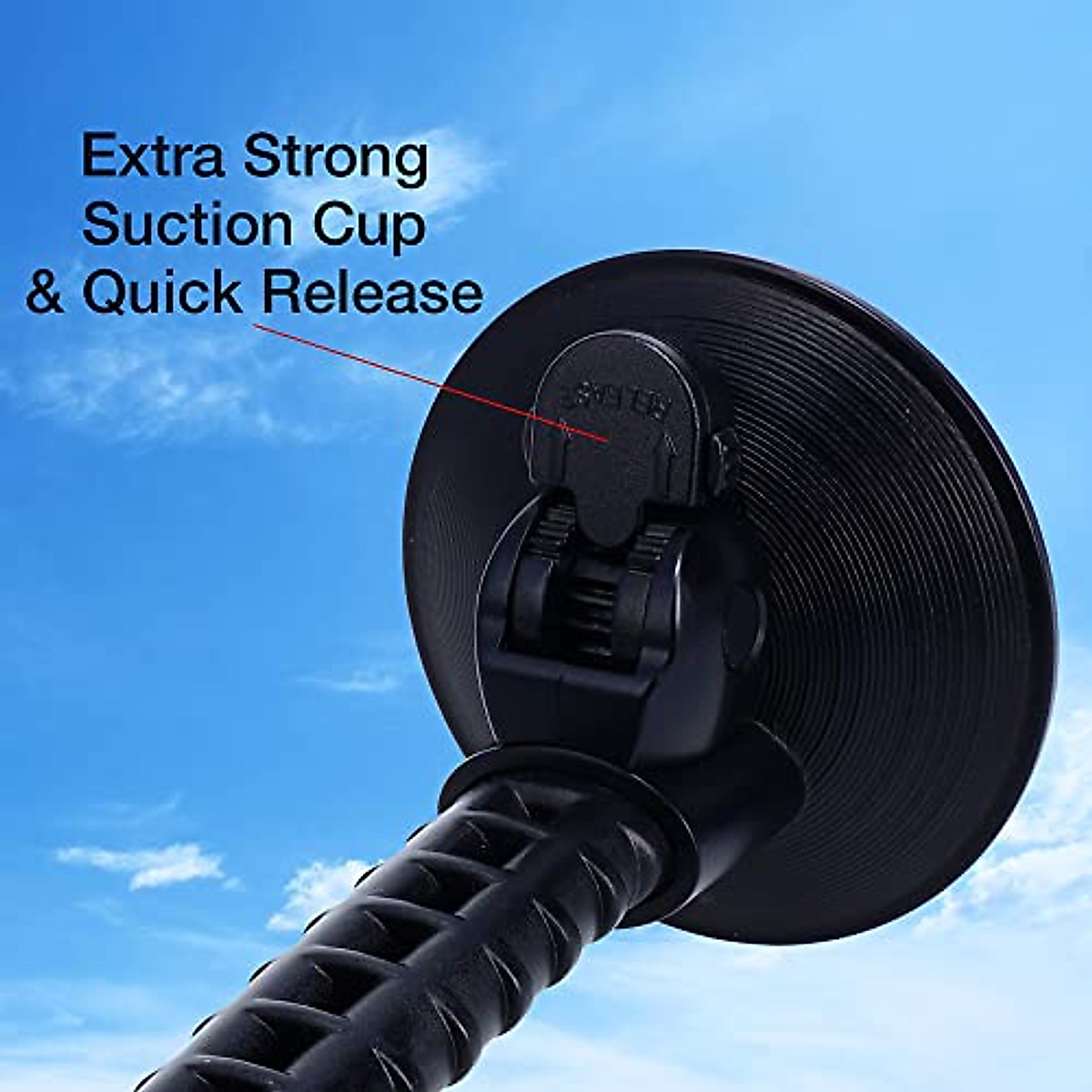 Cummins Windshield Phone Mount CMNWSPH - Suction Cup Phone Holder for Car or Truck Window or Dash Universal Fit - Black