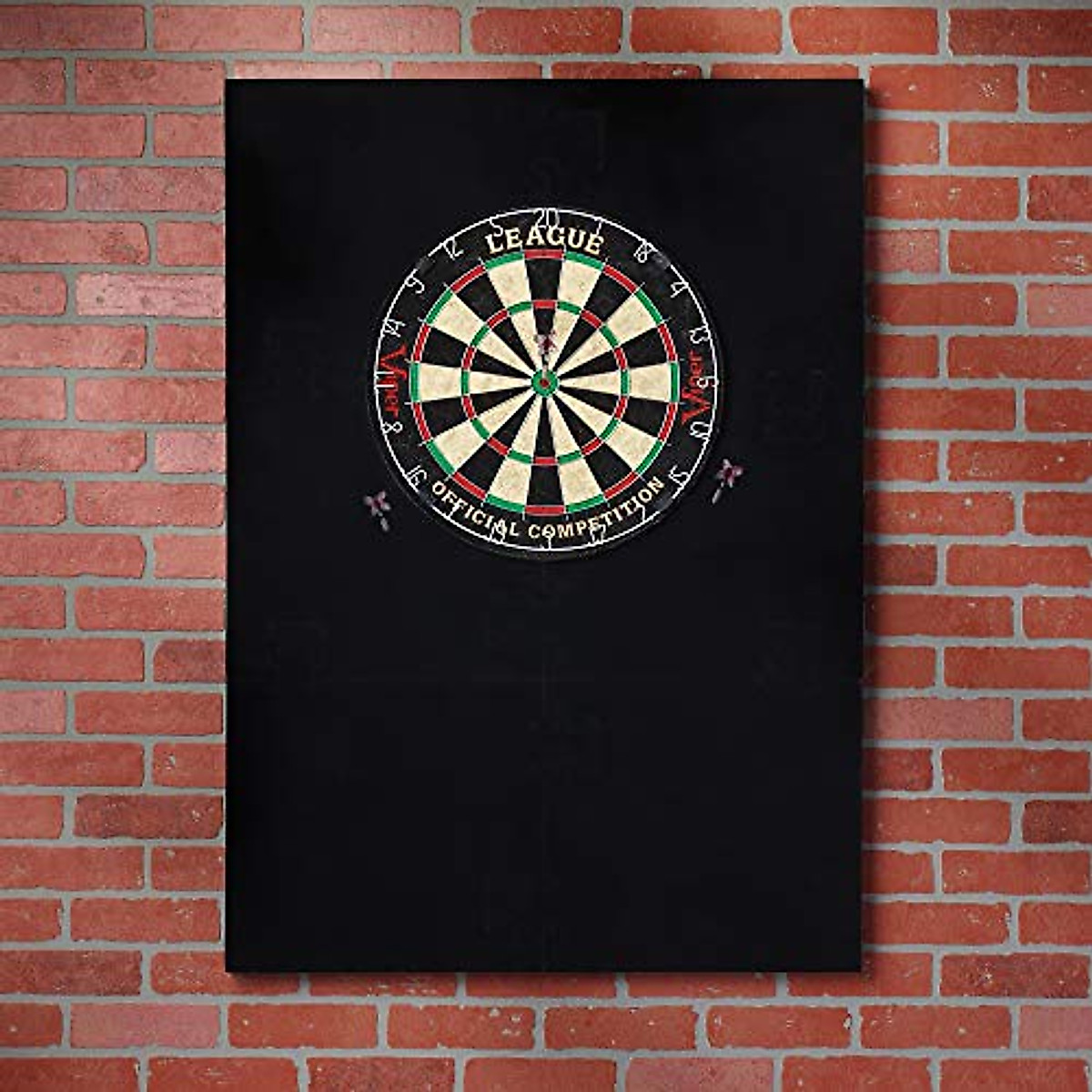 Viper by GLD Products Defender III Extended Length Dartboard Surround Wall Protector, Black, One Size