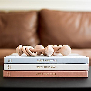 Baby First Year Book (Dusty Rose, 112 Pages) - Memory & Milestone Baby's First Year Photo Album from Pregnancy to First Year – Baby Book Keepsake Gift