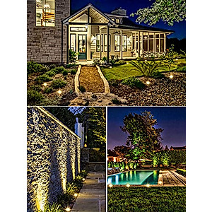ZUCKEO Low Voltage Landscape Lights 3W LED Well Lights, 12V-24V Landscape Lighting Outdoor In-Ground Lights IP67 Waterproof Paver Light for Driveway Deck Step Garden Warm White (2 Pack)