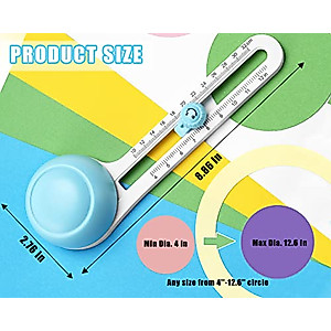 MyLifeUNIT Circle Cutter, Circular Rotary Cutter for Paper Crafts Scrapbooking (Included 6 Blades)