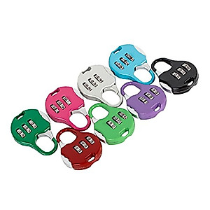 ZPLIUST 3 Digit Combinations Padlock The Safe Cipher Lock Resettable Code Lock, Color Locks (8 Pack)