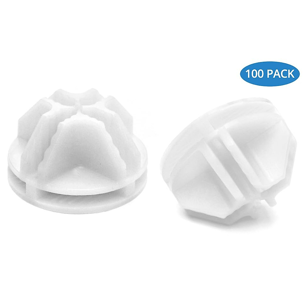 QWORK Wire Storage Connectors, 100 Pcs Grid Connectors Clips Modular Storage Cubes Interlocking Buckle, White