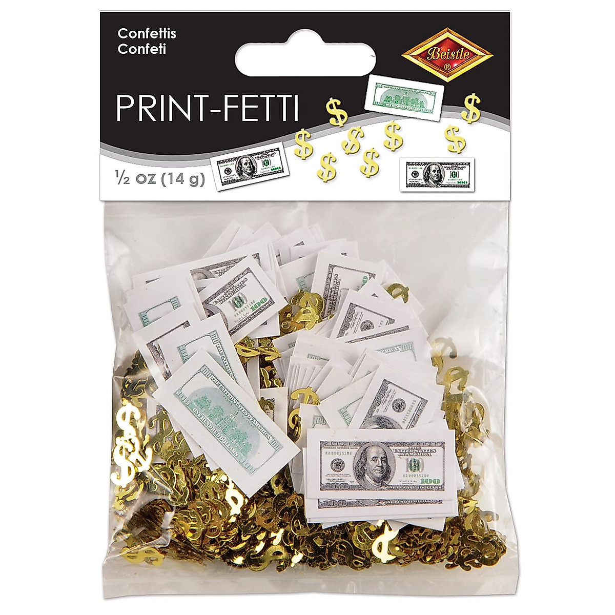 Big Bucks Print-Fetti Party Accessory (1 count) (.5 Oz/Pkg)