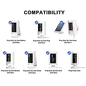 3 Pack Adhesive Wall Mount Compatible with Stick Up Cam/Indoor Cam/Battery Cam,Ceiling Mounting Kit for Plug-in HD Security Camera Mount 2 Ways Installation VHB Stick On or Screws