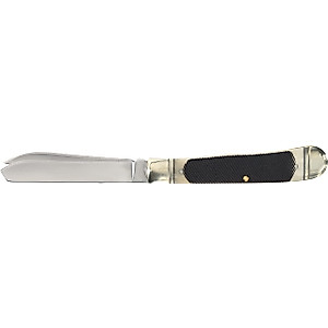Old Timer 95OTB Genuine Bone Large Gunstock Trapper 7.3in S.S. Traditional Folding Knife with 3.1in Clip Point and Bone Handle for Outdoor, Hunting, Camping and EDC