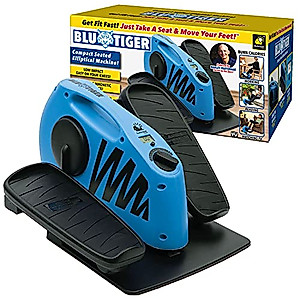 As Seen On TV BluTiger Seated Elliptical Machine - Burn Calories While Working, Reading & Watching TV - Large Pedals - Digital Display - Easily Assembles in Minutes - All Fitness Levels