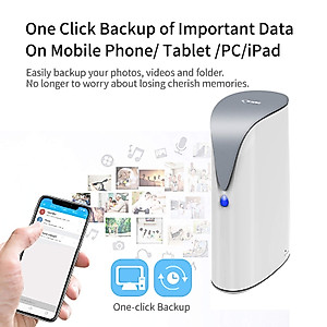 SSK Bundles 4TB Personal Cloud, Network Attached Storage Support Auto-Backup,Home Office Storage NAS 2TB Portable NAS External Wireless Hard Drive with Own Wi-Fi Hotspot