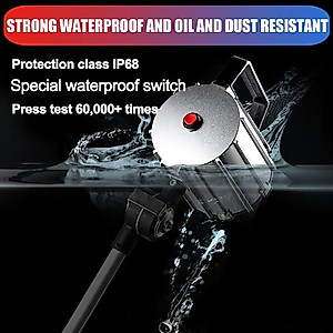 SHHUAOIL Workshop Light Task Lamp Alloy Explosion-Proof Strong Heat Dissipation Wear-Resistant and Not Easy to Aging LED High Brightness One Key Switch for CNC Machine Lighting(Short arm,12w 24v)