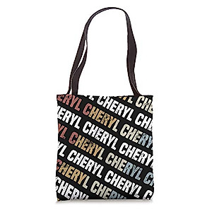 Vintage First Name Pattern Retro Forename Gift for Cheryl Tote Bag