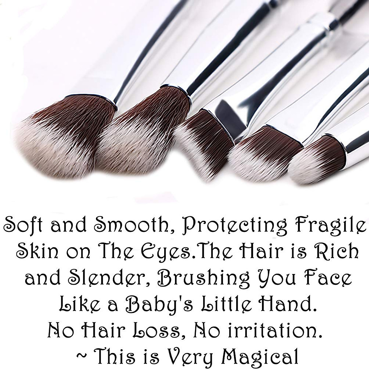 JASSINS 5 Pcs Potter Makeup Brush Set, Wizard Magic Wand Brush for Foundation Eye Shadow Eyeliner Blending Pencil Lip Professional Makeup Tools with A Gift Bag