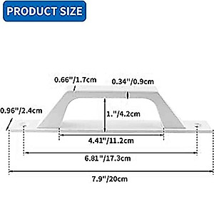 ALUWINDOORS 7.9 Inch Sliding Barn Door Handle White 2 Pack Gate Handle Wooden Door Pull Handle for Sliding Barn Door Fence Garage Shed