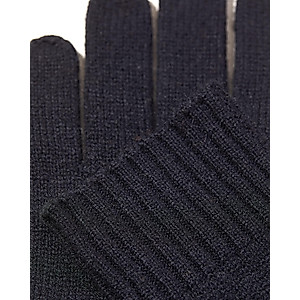 State Cashmere Jersey Knit Gloves with Ribbed Cuffs - Classic Design for Men & Women Made with 100% Pure Inner Mongolian Cashmere - Ultra Warm Winter Accessories - (Black, One Size)