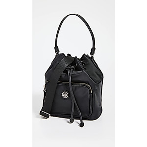 Tory Burch Women's Virginia Bucket Bag, Black, One Size