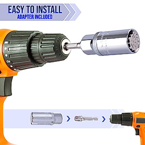 Universal Socket Tool Redesigned with Stronger Hexagon Pins By Wrenchit: Endeavor Tool That Instantly Adjusts To All Shapes And Sizes Of Bolts, Screws, Hooks And Nuts, Great for Gifts! (9-21mm)