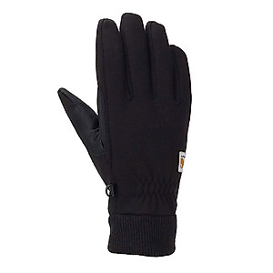 Carhartt Women's Wind Fighter Thermal-Lined Fleece Touch-Sensitive Knit Cuff Glove, Black, Medium