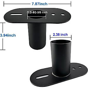 90 Degree Wall Mount Bracket for LED Parking Lot Light, 2 3/8inch Slip Fitter Mounting Bracket, L Shape Outdoor Wall Adapter Tenon, Shoebox Light Street Light Wall Bracket with Slip Fitter Mount