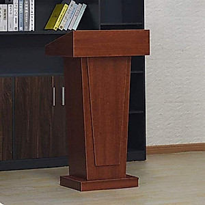 MObyat Lectern Podium Stand,Podium Lectern Podium Church Pulpit or Ceremony Classroom Lecture Speech Teach Platform Standing Brown Presentation Lectern