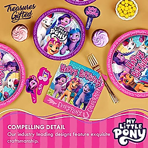 Treasures Gifted My Little Pony Birthday Party Supplies - My Little Pony Backdrop - 4.25ft Tall x 6ft Wide Happy Birthday Backdrop - Large My Little Pony Birthday Banner - My Little Pony Photo Prop
