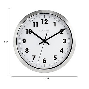 La Crosse Clock 404-2626 10-in. Nash Analog Quartz Wall Clock