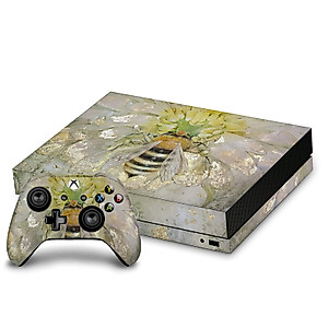Head Case Designs Officially Licensed Stephanie Law Bee Art Mix Vinyl Sticker Gaming Skin Decal Cover Compatible With Xbox One X Console and Controller Bundle