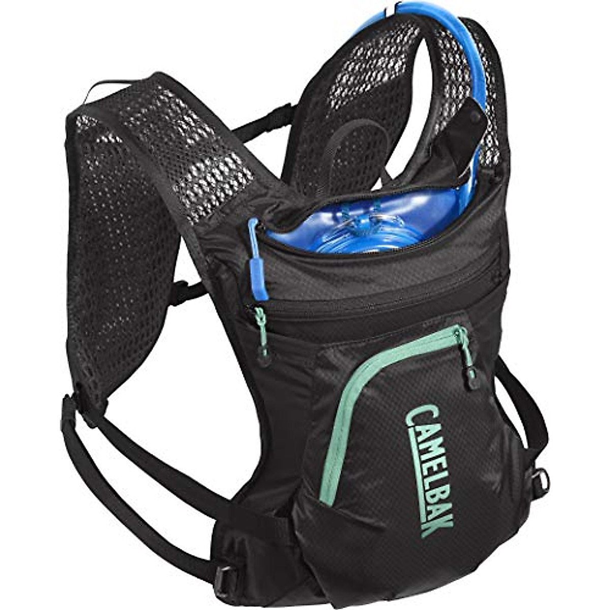 CamelBak Women's Chase Bike Vest 50oz - Hydration Vest - Easy Access Pockets, Black/Mint