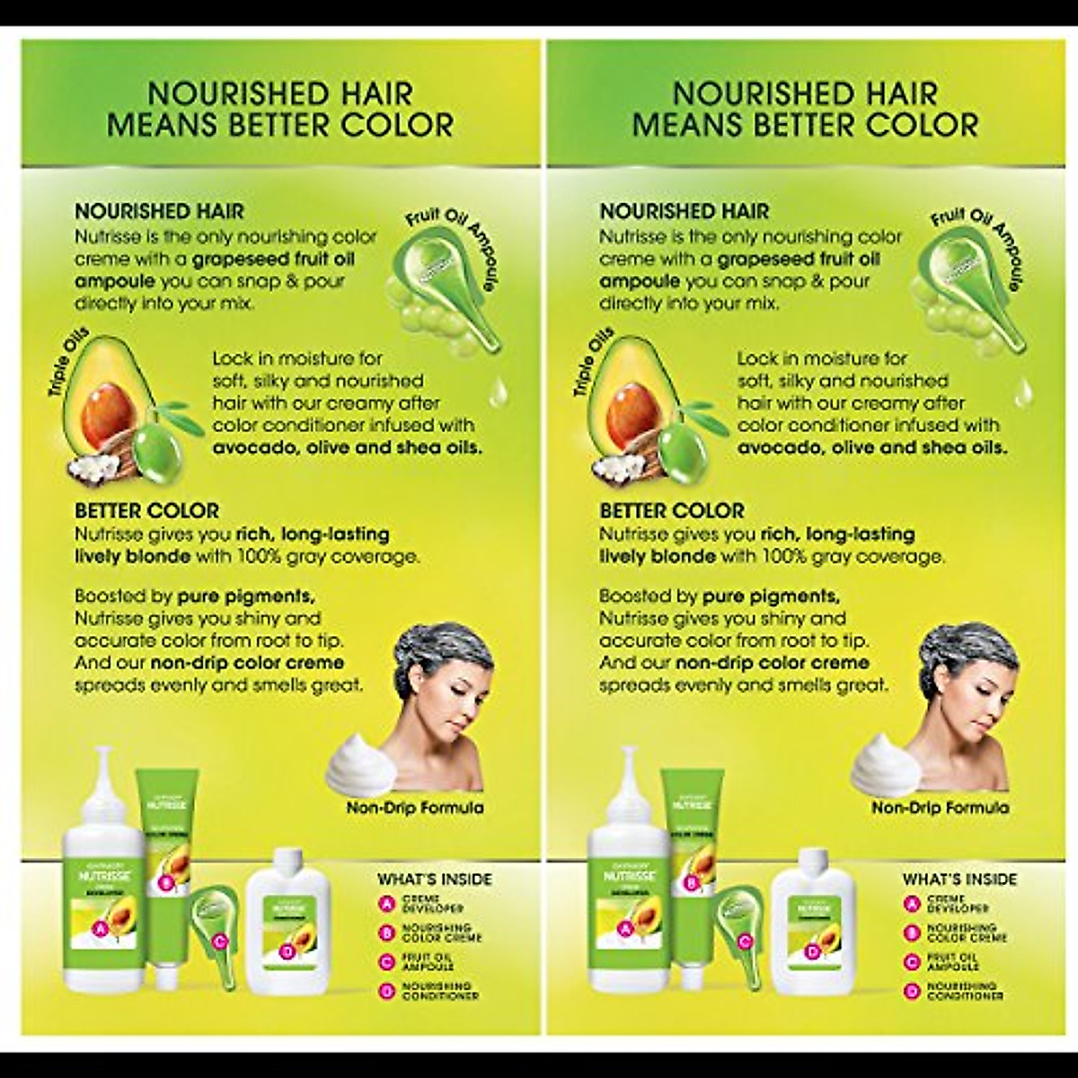 Garnier Hair Color Nutrisse Nourishing Creme, 90 Light Natural Blonde (Macadamia) Permanent Hair Dye, 2 Count (Packaging May Vary)