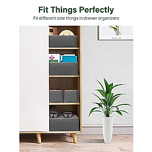 Kootek 16 Pack Drawer Organizers for Clothing, Dresser Drawer Organizer Clothes Fabric Foldable Dividers, Cabinet Closet Organizers and Storage Boxes for Baby Clothes, Underwear, Bras, Socks