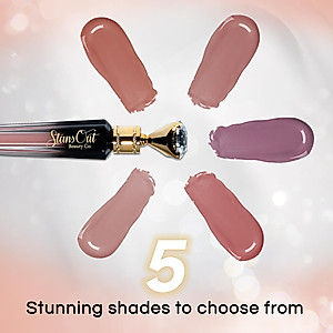 StansOut Beauty Diamond Lustre Fancy Sugar Hydrating Lip Gloss | Cute Nude Moisturizing Butter-Smooth Colors | Shades for Naturally Plump & Pout, Sparkling clear finishes & Glossy Choices.