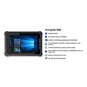 Minno Intrepid Rugged Windows Tablet with 2D Scanner (8 Inch)