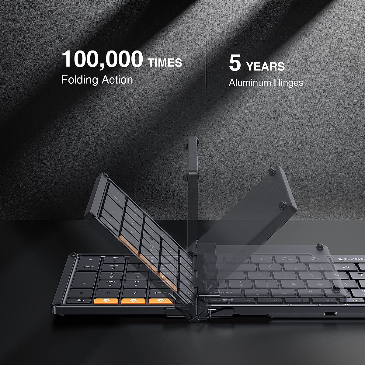 ProtoArc XK01 Folding Bluetooth Keyboard and EM11 Wireless Ergonomic Mouse Combo