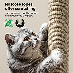 SVD.PET Cat Scratching Post Replacement, 17” x 2.95” Jute Rope Cat Tree Replacement Post, Refill Scratcher Posts with M8 Screws for Indoor Cat Tree, Cat Tower and DIY Cat Scratcher (2PCS)