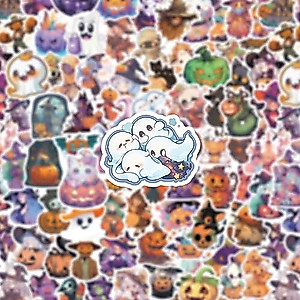 Halloween Stickers for Kids, 100PCS Waterproof Vinyl Stickers for Water Bottles, Notebooks, Laptops, Phone Cases, Decorative Gifts for Teen Girls