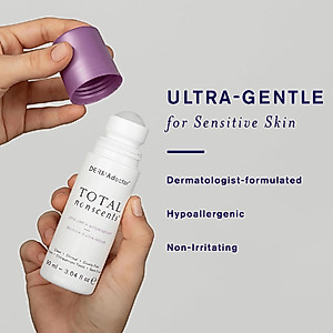 DERMAdoctor Total NonScents Ultra-Gentle Antiperspirant Sensitive Skin. Unscented, Clinical Strength Antiperspirant for Men & Women; Hypoallergenic Roll On Deodorant - 3 oz