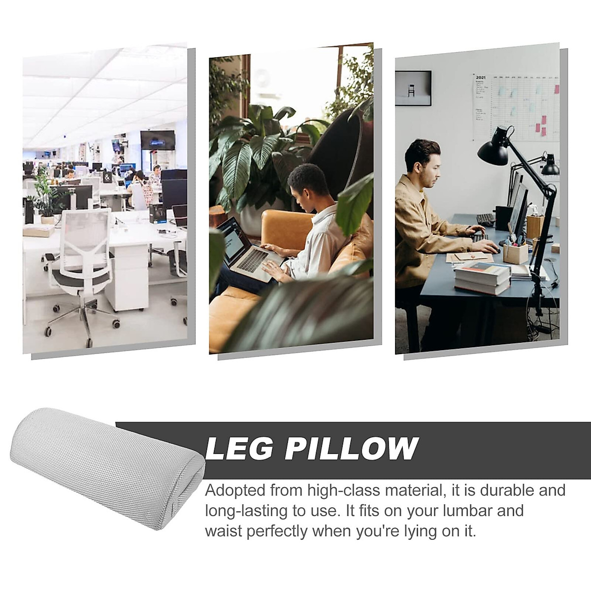 LALAFINA Memory Pillow Round Pillows for Sleeping Leg Bolster for Sleeping on Back Bed Waist Pillow Lumbar Pillow for Legs Mat Waist Support Pillow Knee Pillows Knee Pillow for Leg Pillow