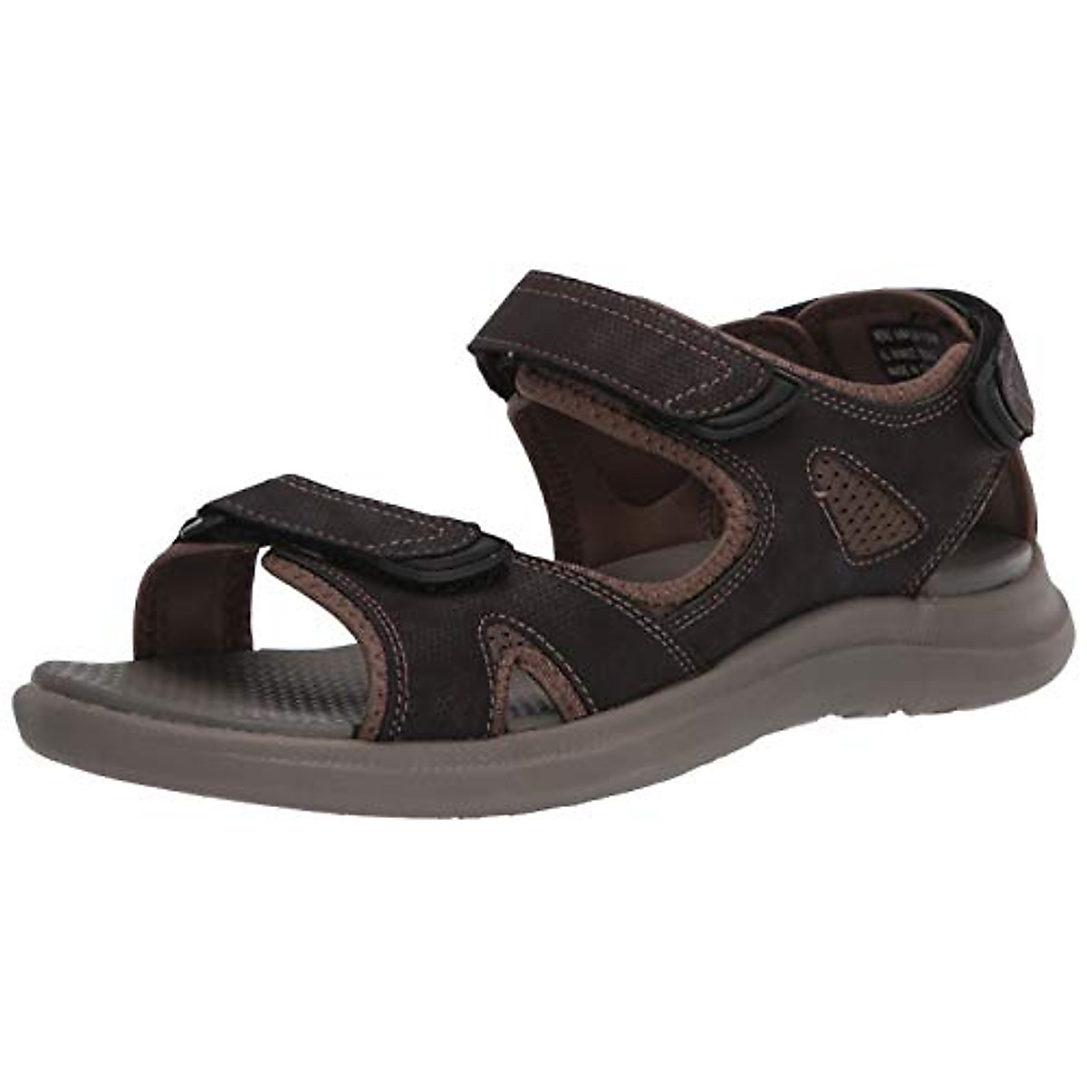 Nunn Bush Men's Rio Vista 3 Strap River Sandal Water Shoe, Brown Multi,7 M US
