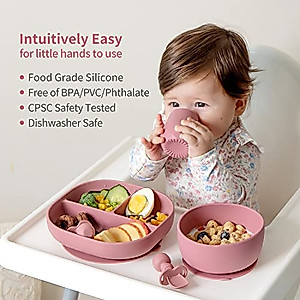 SAMiGO Silicone Baby Cups for 6-12 Months Infants - Tiny Open Cups - Training Cups for Baby Led Weaning - Set of 2 Drinking Cups