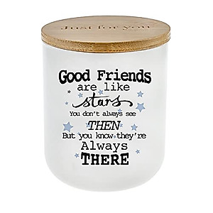 Lihome Going Away Gifts for Friends - Friend Birthday Gifts for Women, Candles for Home Scented, Handmade Ceramic Jar 11.5oz Natural Soy Wax…
