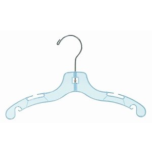 Only Hangers 12" Children's Blue Plastic Top Hanger [Bundle of 25]