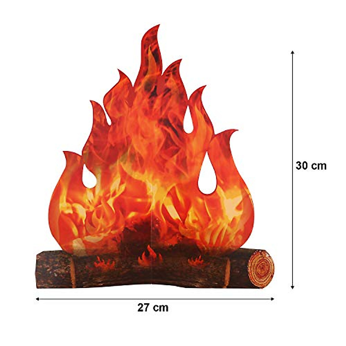 Boao 3D Decorative Fake Fire Paper Cardboard Campfire Centerpiece Artificial Fire Fake Flame Paper Party Decorative Flame Torch