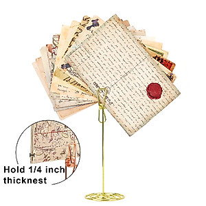 Muka 10pcs Place Card Holders, 6 Inch Fish-Shape Spring Steel Wire Clamp Photo Clips (Rose Gold)