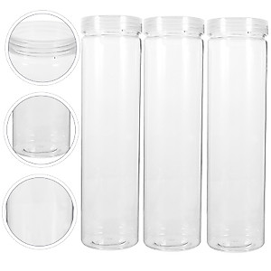 VINTORKY 3 Pcs Reusable Kitchen Storage Containers with Lids Airtight Jars for Cereal Nuts and Sugar Ideal Pantry Organizers for Dry Food Storage